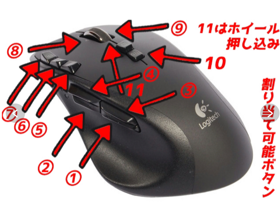 Logitech G700 Wireless & Gaming Laser Mouse black Logicool near mint ...