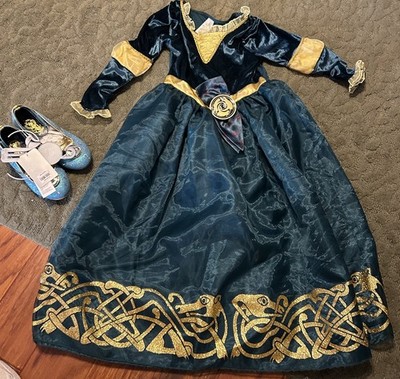 NWT Disney Store Merida Costume Girls Dress Up,7/8, Brave and New Shoes ...
