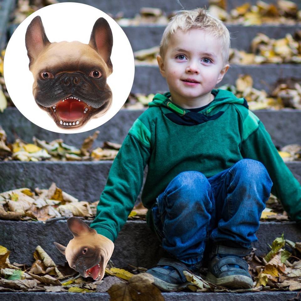 Interactive Puppet Puppy Head Puppets Lovely Hand Glove Toy Hand Dog ...