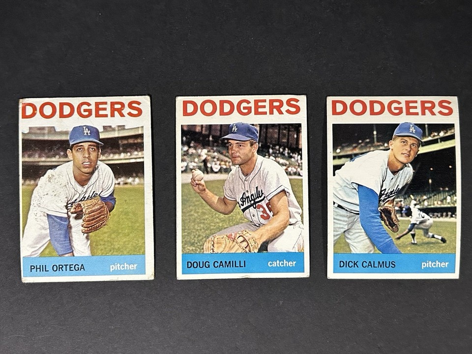 1964 Topps Baseball Team Lot - Los Angeles Dodgers- 22 cards : low-mid ...