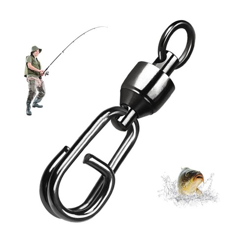 25pack Ball Bearing Fishing Swivel Fast Snap Split Ring Quick Clip ...