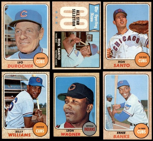 1968 Topps Chicago Cubs Near Team Set 6 - EX/MT (28 / 35 cards) | eBay