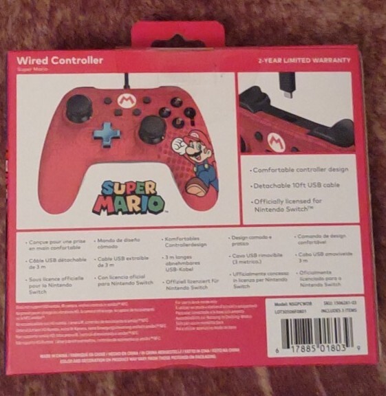 PowerA 1506261-01 Wired Mario Controller for Nintendo Switch - Red ...