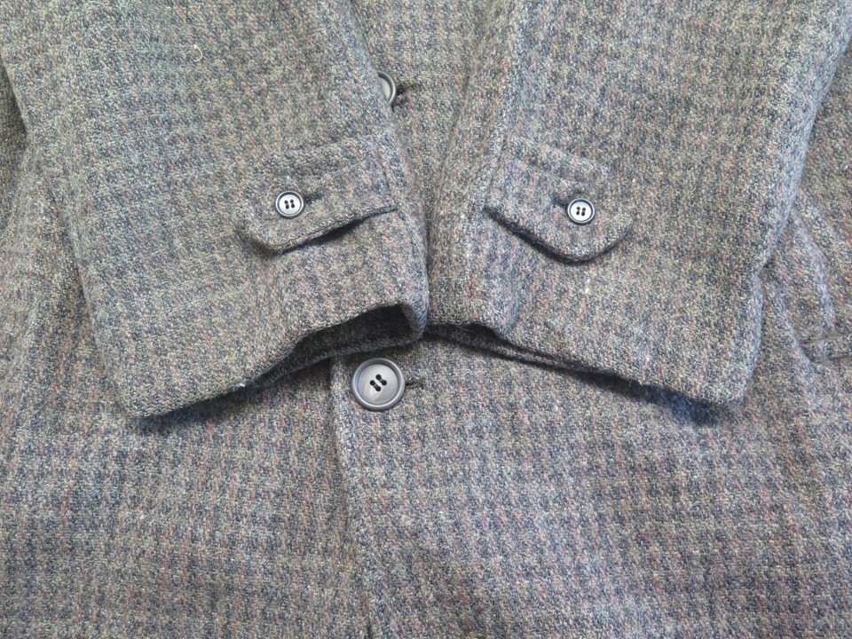 Genuine Harris Tweed Grey Houndstooth Pattern Coat Size M 40" Regular ...