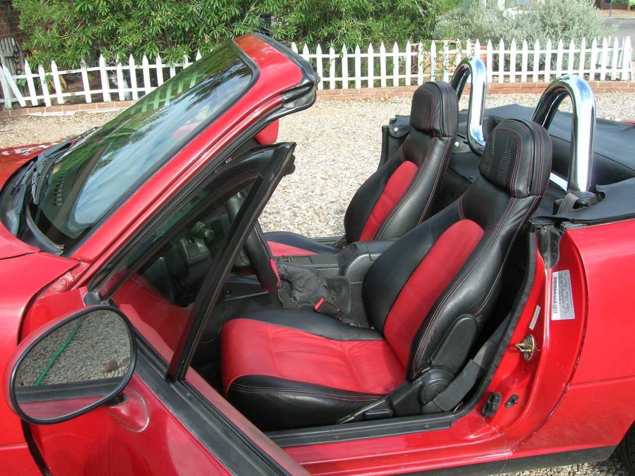 Mazda Miata / MX-5 (1990-2000) Replacement Leather Seat Covers Black ...
