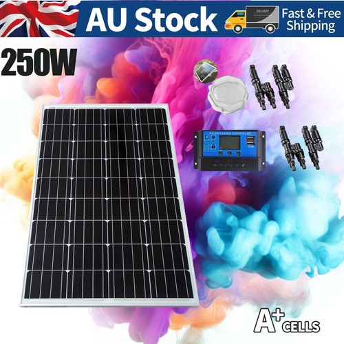 250W Solar Panel Kit Battery Charging Mono Cell With 30A 12V 24V PWM ...