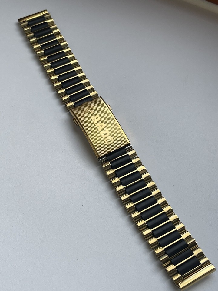 Diastar 18mm watch bracelet For RADO watch strap 2-Tone back/Gold ...