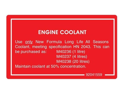Decal Engine Coolant Info Radiator Overflow Bottle VN VG VQ VP VR VS ...