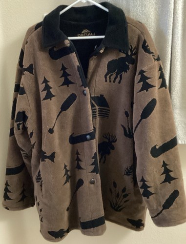 DENALI WOMEN’S LG REVERSIBLE BROWN COAT, Comfy Cozy Country,moose, Warm ...