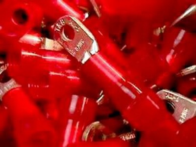 10 Thomas & Betts Red RD367 Sta-Kon #10 Bolt #8 Wire Ring Terminals | eBay