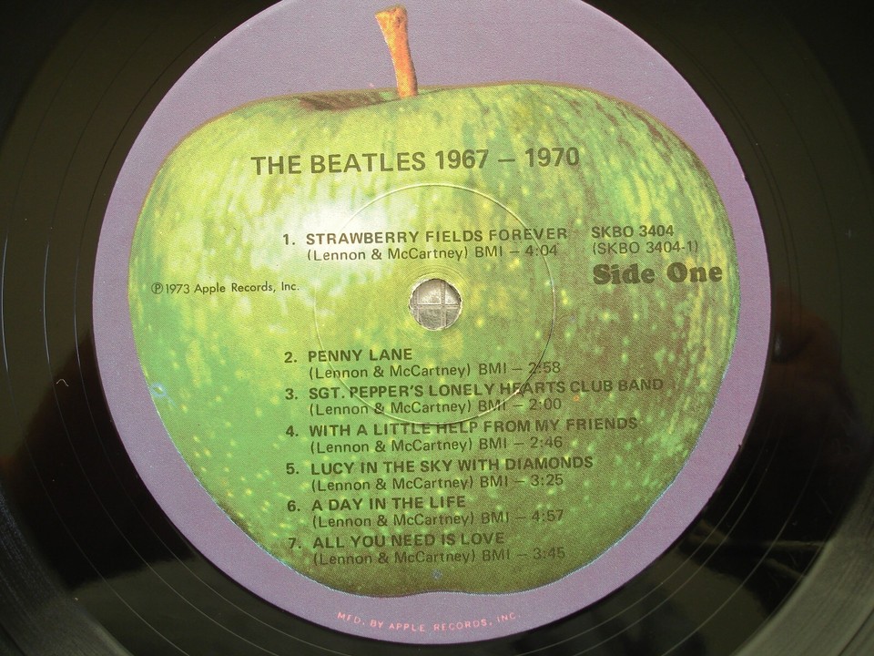 The Beatles ‎~ 1967-1970 ~ Vintage Blue LP Apple Records SKBO 3404 copy ...