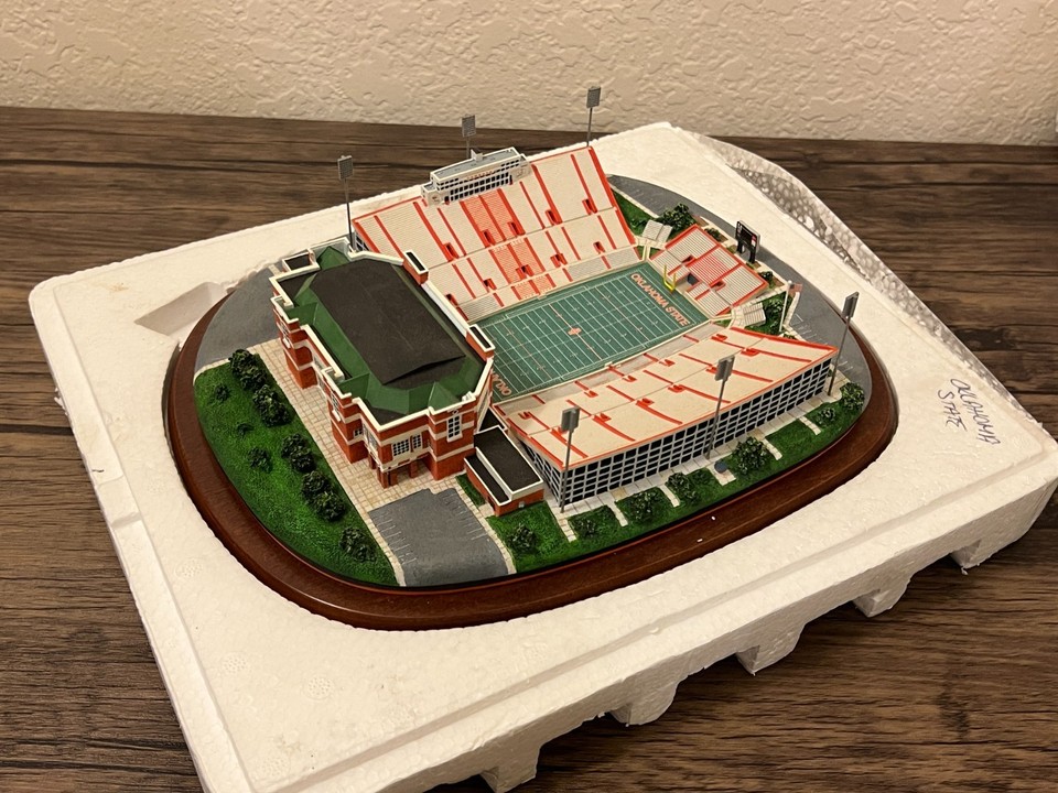 Danbury Mint Lewis Field, Oklahoma St. Cowboys football stadium replica ...