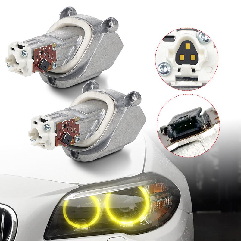 LED DRL Angel Eye Daytime Running Light Module For 2014-2016 BMW 5 F10 ...