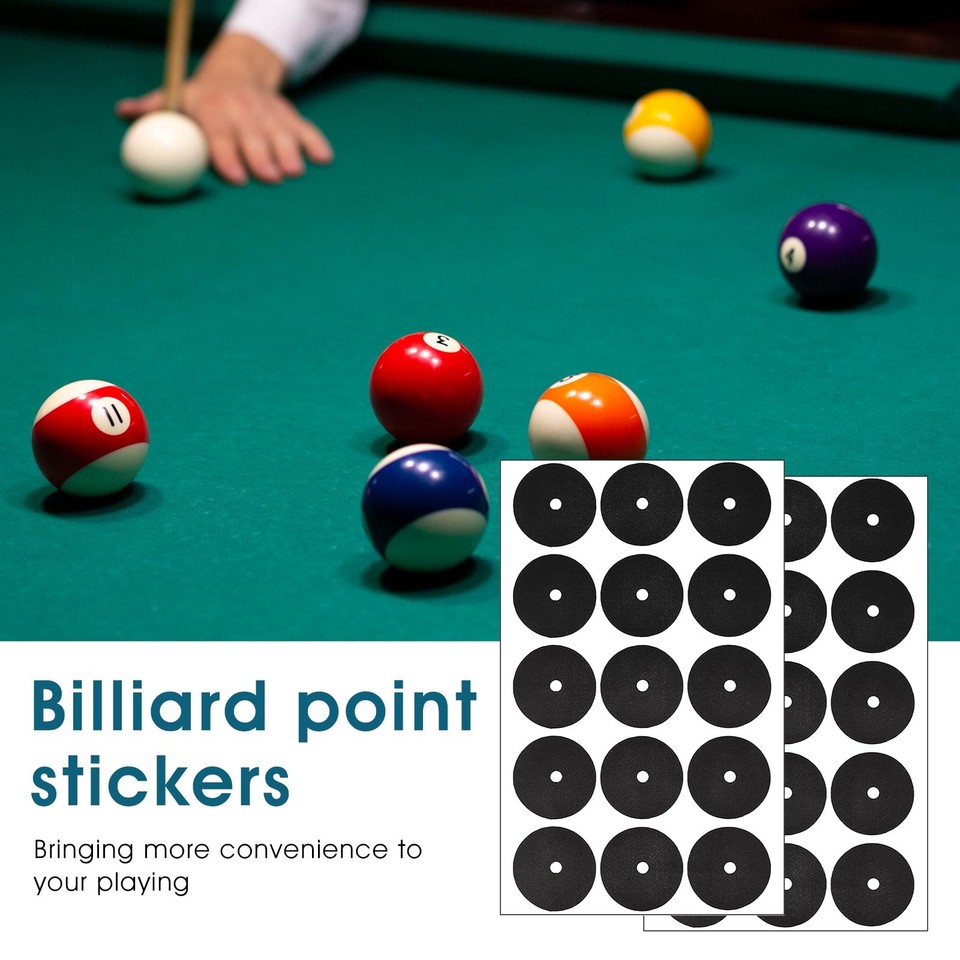30Pc Pool Table Marker Dots Billiard Spot Position Stickers Billiard ...