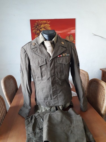 US ARMY WW2 ADSEC Uniform Ike Jacket + Pants dated 1944 | eBay