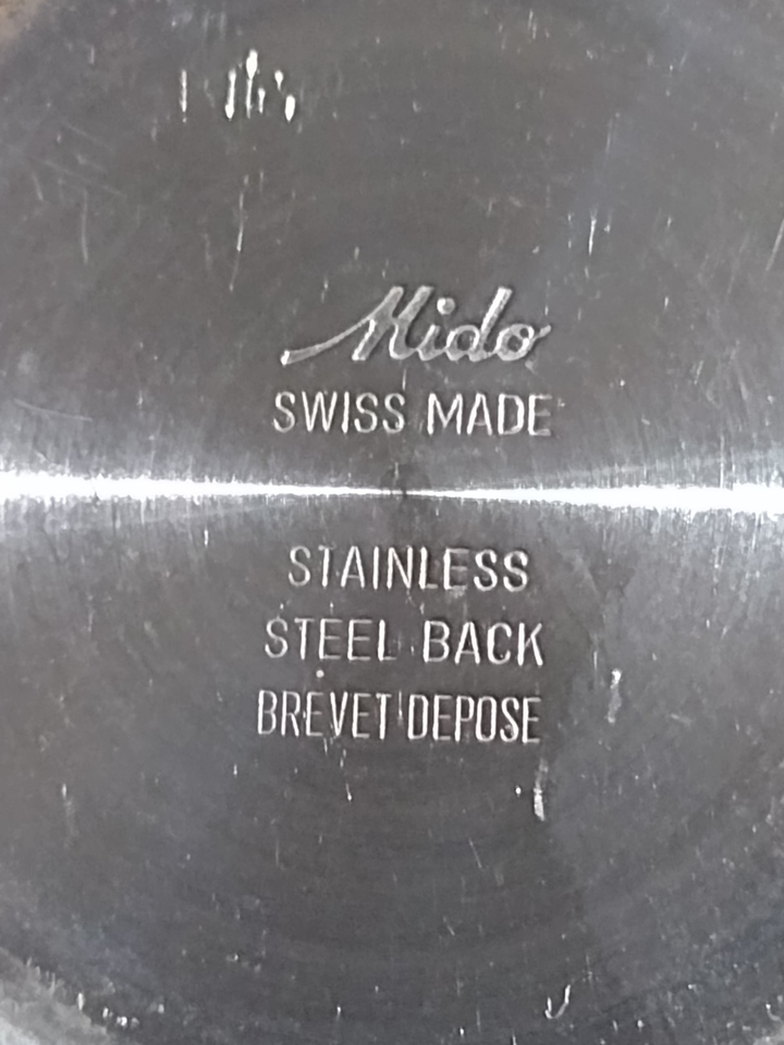 Mido 34mm Swiss Stainless Screw On Back Brevet Depose Watch Back Case ...