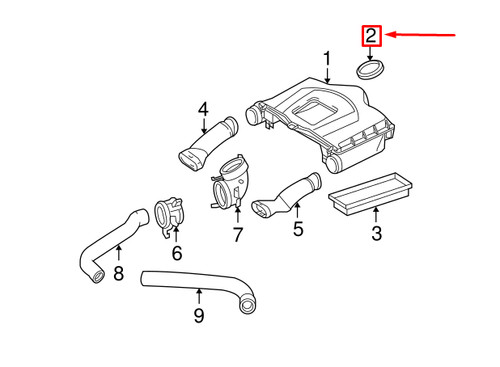 NEW MERCEDES-BENZ ML W164 AIR CLEANER ASSEMBLY GASKET A2720940080 OEM ...