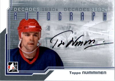 2013-14 ITG Decades 1990s Autographs #ATNU Teppo Numminen Auto | eBay