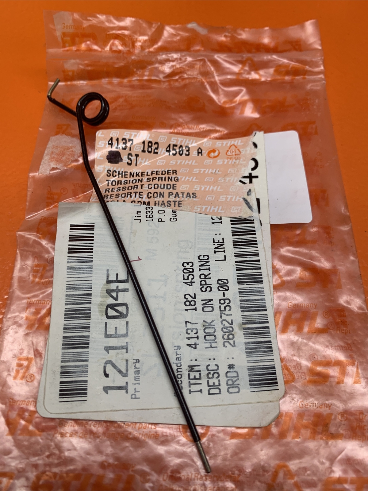 GENUINE STIHL FC75 FC85 FS75 FS80 FS85 HL75 HT75 KM85 SPRING 4137 182 ...