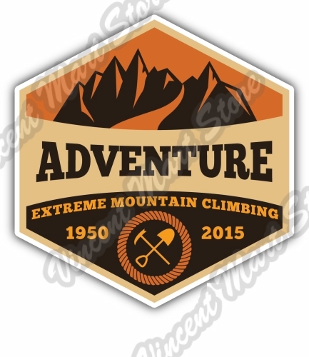 Adventure Extreme Mountain Climbing Journey Car Bumper Vinyl Sticker ...