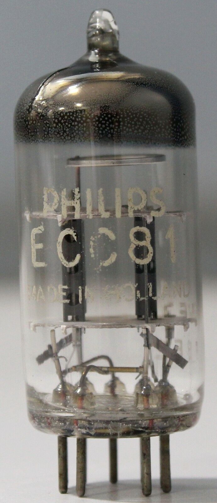 ECC81 12AT7 Philips NOS NIB O getter made in Holland Amplitrex tested 1 ...