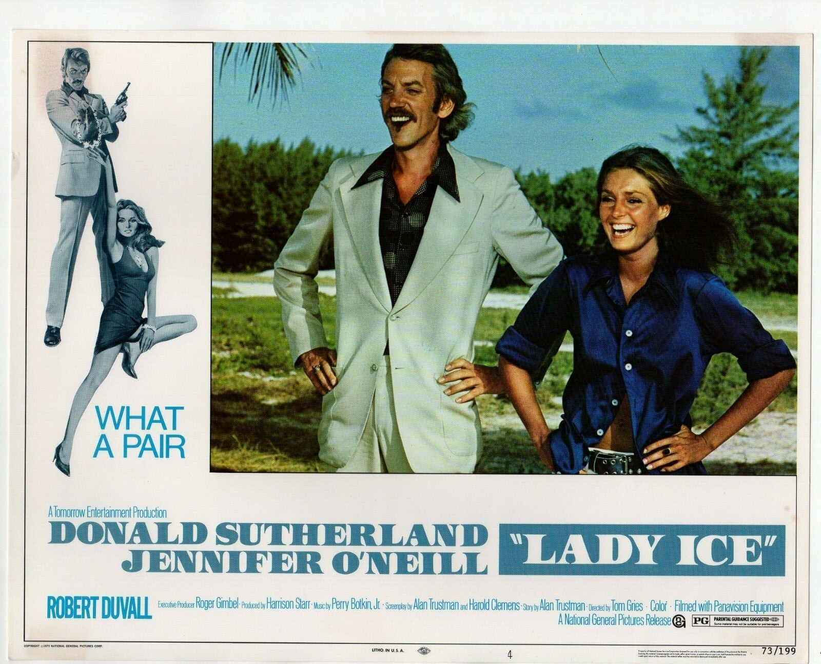JENNIFER O'NEIL DONALD SUTHERLAND LADY ICE 1973 ORIG 11X14 LOBBY CARD ...