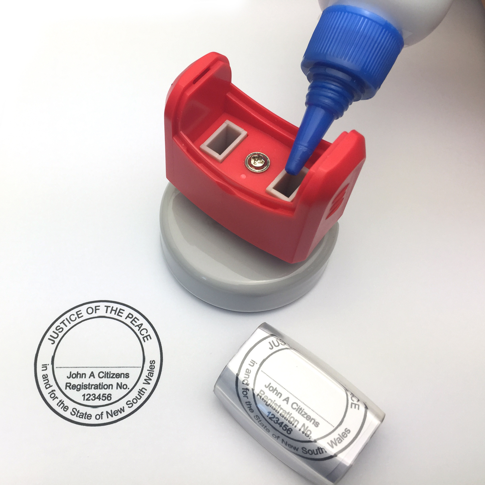 QLD JP01 JUSTICE OF THE PEACE Queensland Custom Flash Stamp Self Inking ...