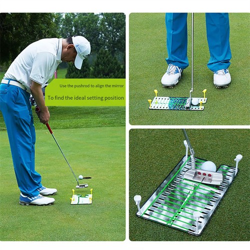Golf Putting Eyeline Alignment Mirror Training Aid Putter Swing Trainer ...
