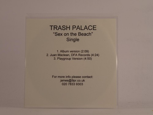 TRASH PALACE SEX ON THE BEACH (E85) 3 Track Promo CD Single along with ...