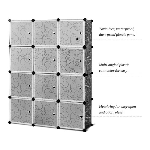12 Cube Shoe Storage Box Stackable Shoe Container Boots Organizer Heavy ...