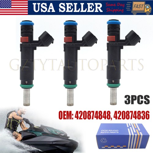 3Pcs Fuel Injectors 420874848 Fit For Seadoo GTI 130/SE 130 GTS 130 ...
