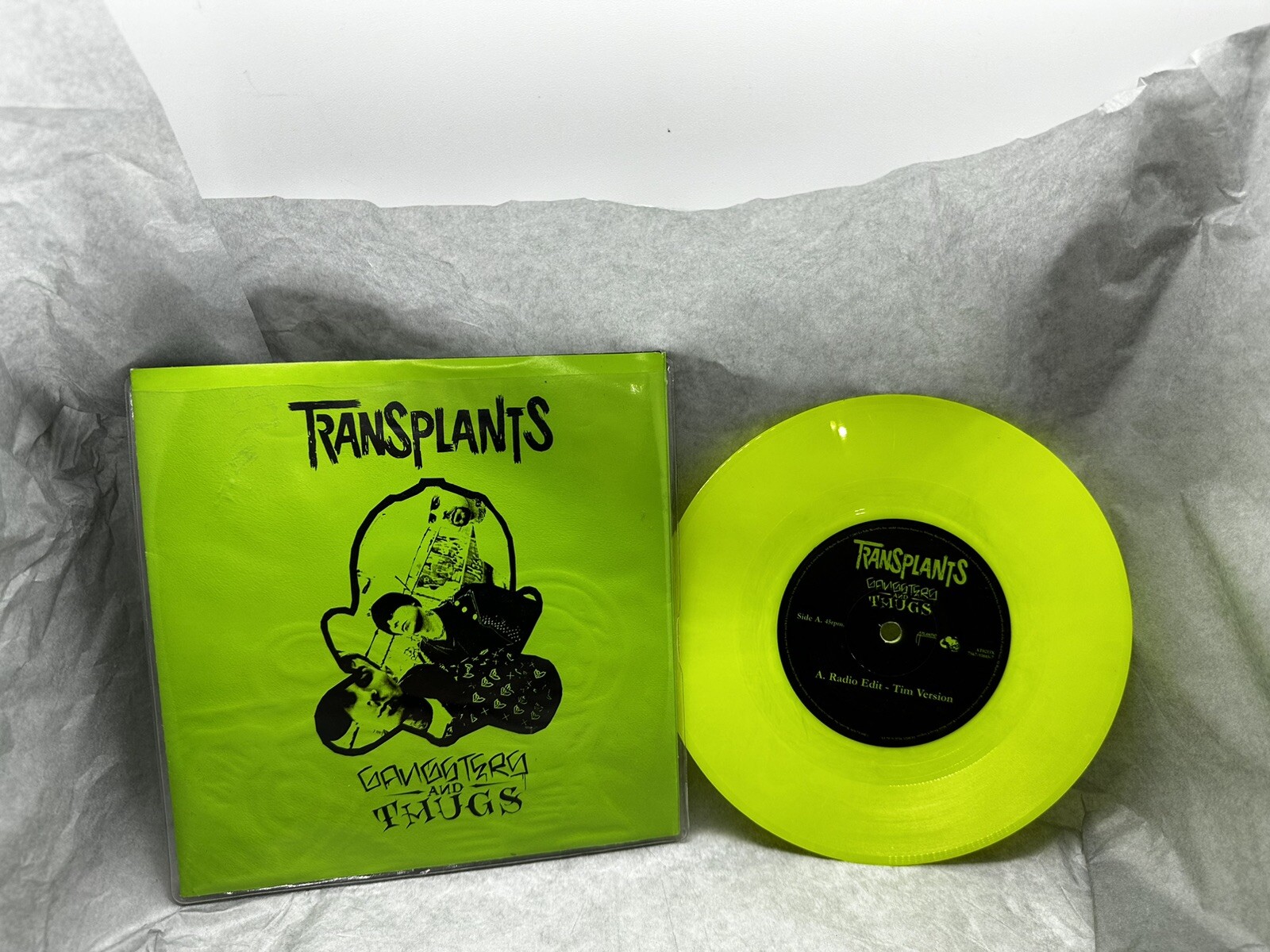 Transplants - Gangsters And Thugs - Green Vinyl 45 in Poster Sleeve ...