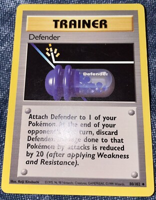 Pokémon Trainer Defender 80/102 Base Set Card NN | eBay