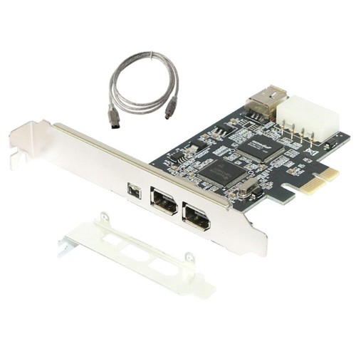 PCI-Express PCI-E FireWire 1394a IEEE1394 Controller Card 4 Port For ...