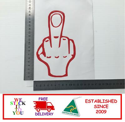RUDE FINGER BUMPER STICKER,VINYL DECAL, LAPTOP STICKER, WINDOW STICKERS ...