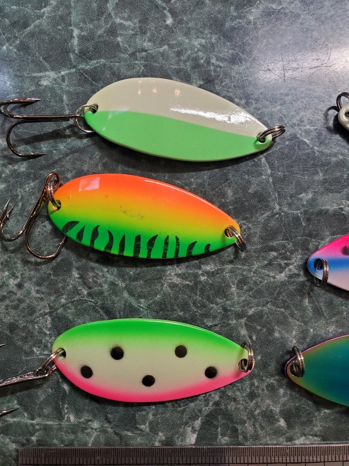 6 Unused South Bend Kast-A-Way Shud-L-Spoons steelhead salmon trout ...