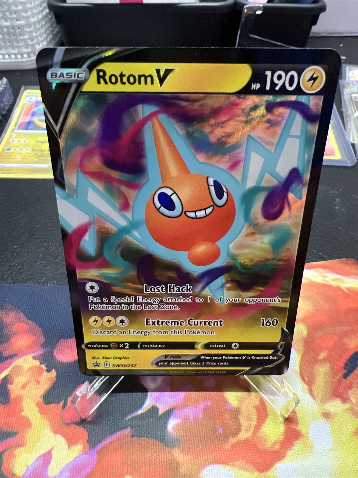 Rotom V SWSH257 Holographic Black Star Promo Pokemon TCG Near Mint | eBay