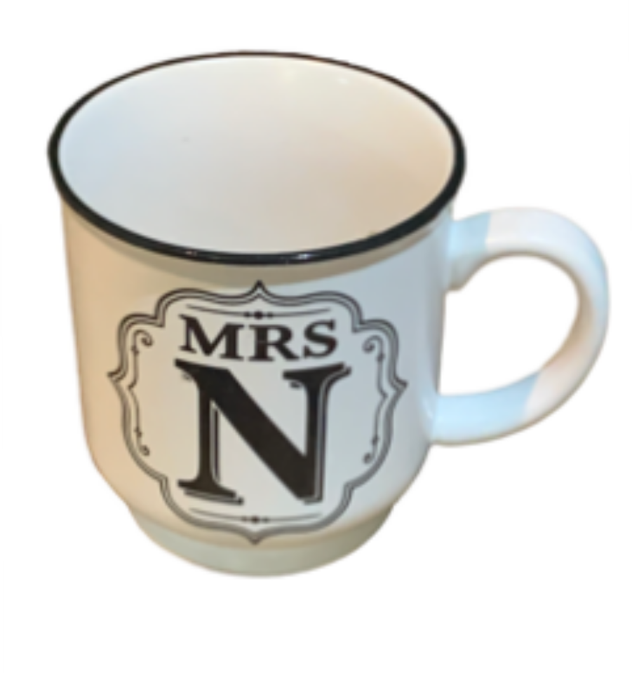 Alphabet Mug Mr / Mrs / Miss Men's Women's Gift Mug Birthday ...