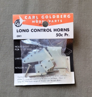 Vintage Carl Goldberg Original Airplane RC Part #CH1 Long Control Horns ...