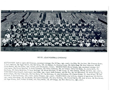 1973 ST. LOUIS CARDINALS 8X10 TEAM PHOTO NFL FOOTBALL MISSOURI USA HART ...