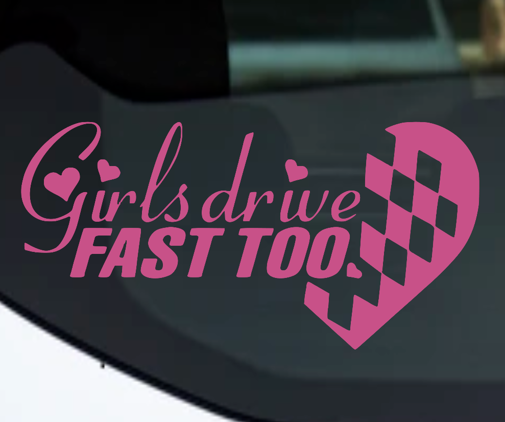 Girls Drive Fast Too Decal Tumbler Car Window Hydro Flask Stickers 22 ...