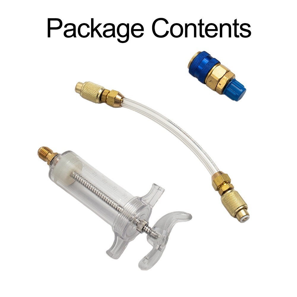 A/C AC Oil And Dye Injector With R-134a Snap Quick Coupler 1/4" SAE ...