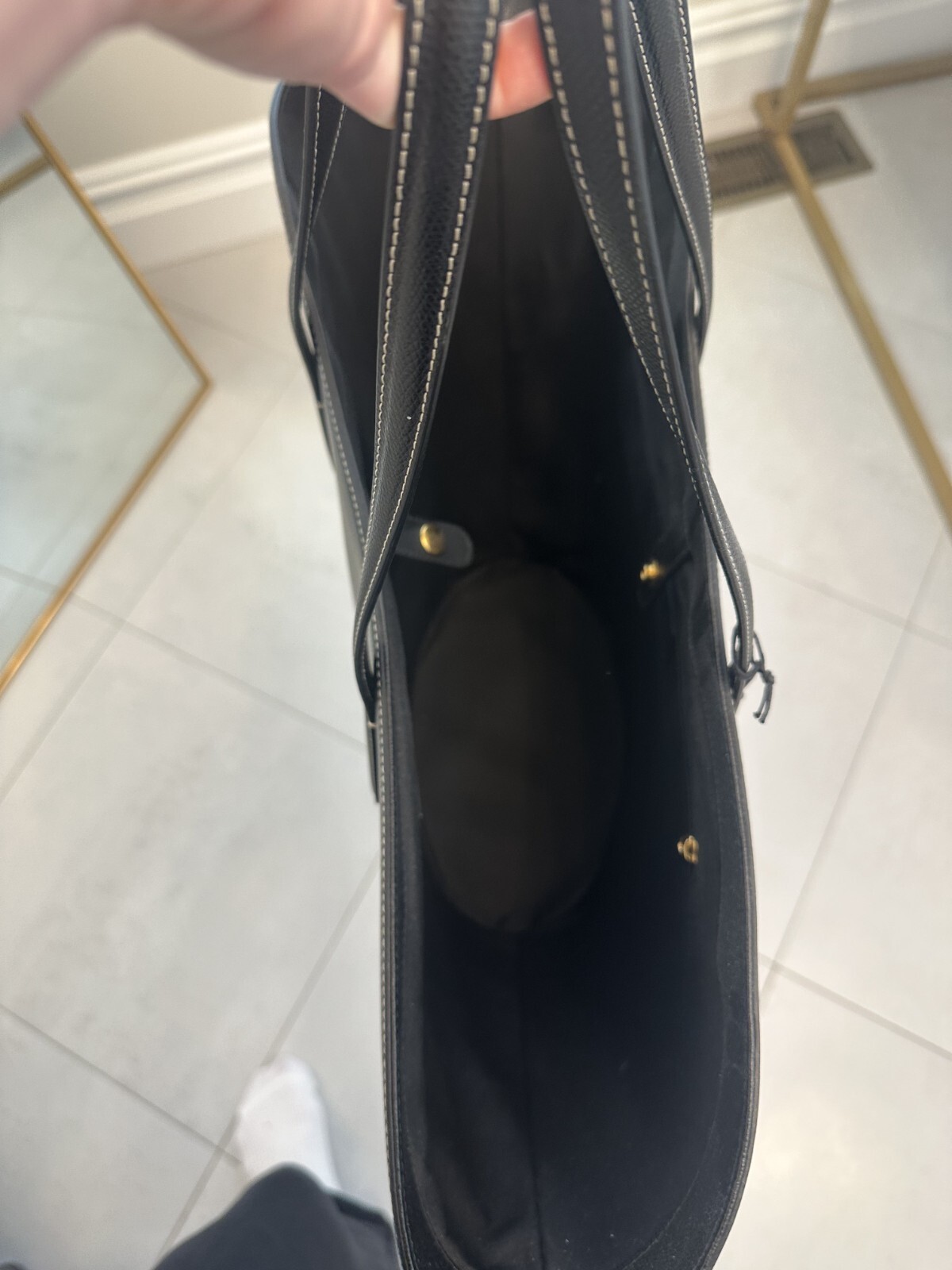 NWT Little Liffner Black Tulip Shoulder Bag Large Tote Work Laptop ...