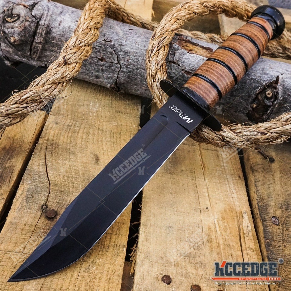 12" MILITARY USMC Tactical Fixed Blade Hunting Knife w/ Comfortable ...