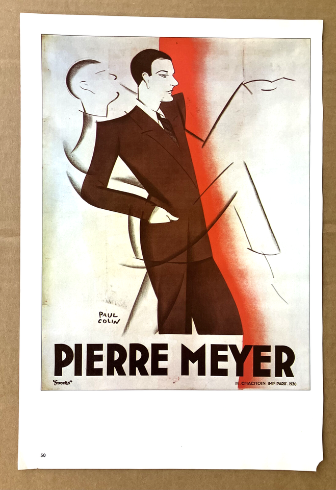 Vintage Paul Colin Print of "Pierre Meyer" Poster in 14x18 Mat, 1977 | eBay