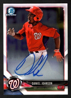Daniel Johnson 2018 Bowman Chrome Prospect Autograph Auto Cleveland ...