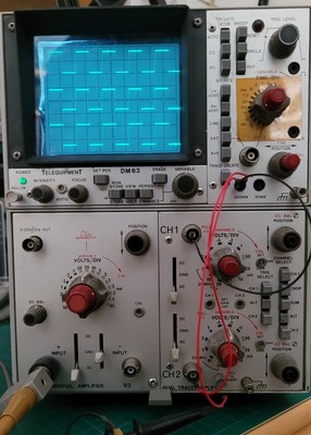 Telequipment DM63 Analogue Storage Oscilloscope with V3 & V4 Plug-in ...