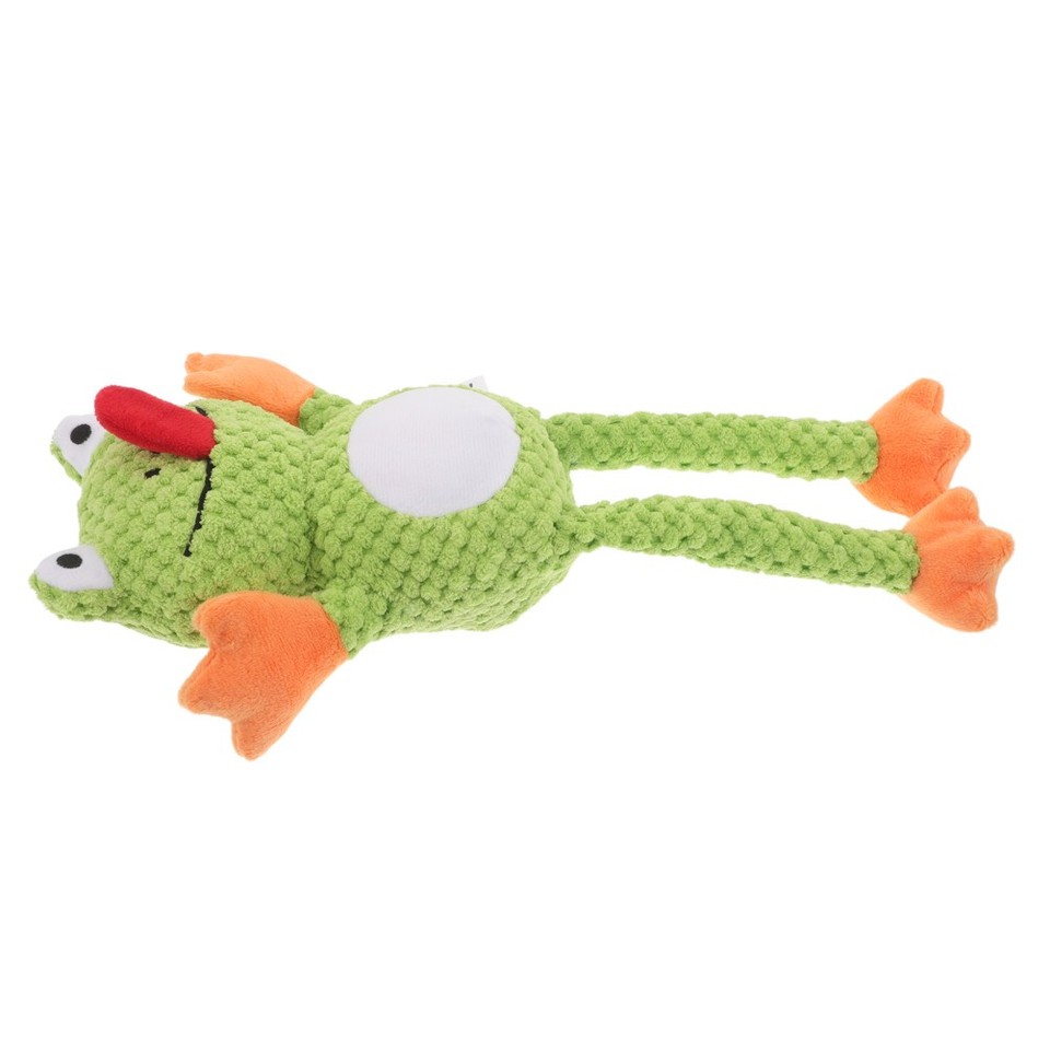 Dog Squeaker Toy - Stuffed Frog Animal Puppy Plush Chewing Interactive ...