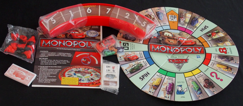 Disney Cars 2 Monopoly Game NEW OPENED Lightning McQueen Racetrack ages ...