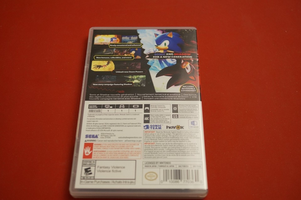 Nintendo Switch Sonic X Shadow Generations. EMPTY BOX NO GAME | eBay